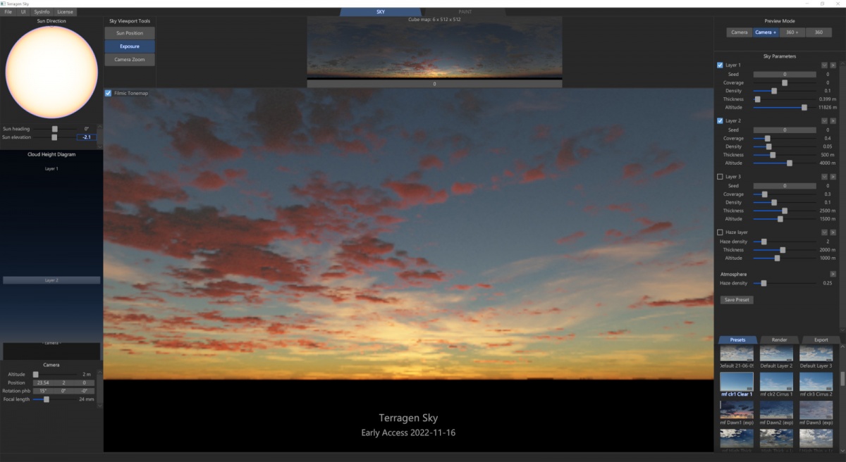 Terragen Sky Pink Sunrise - Terragen Documentation from Planetside Software